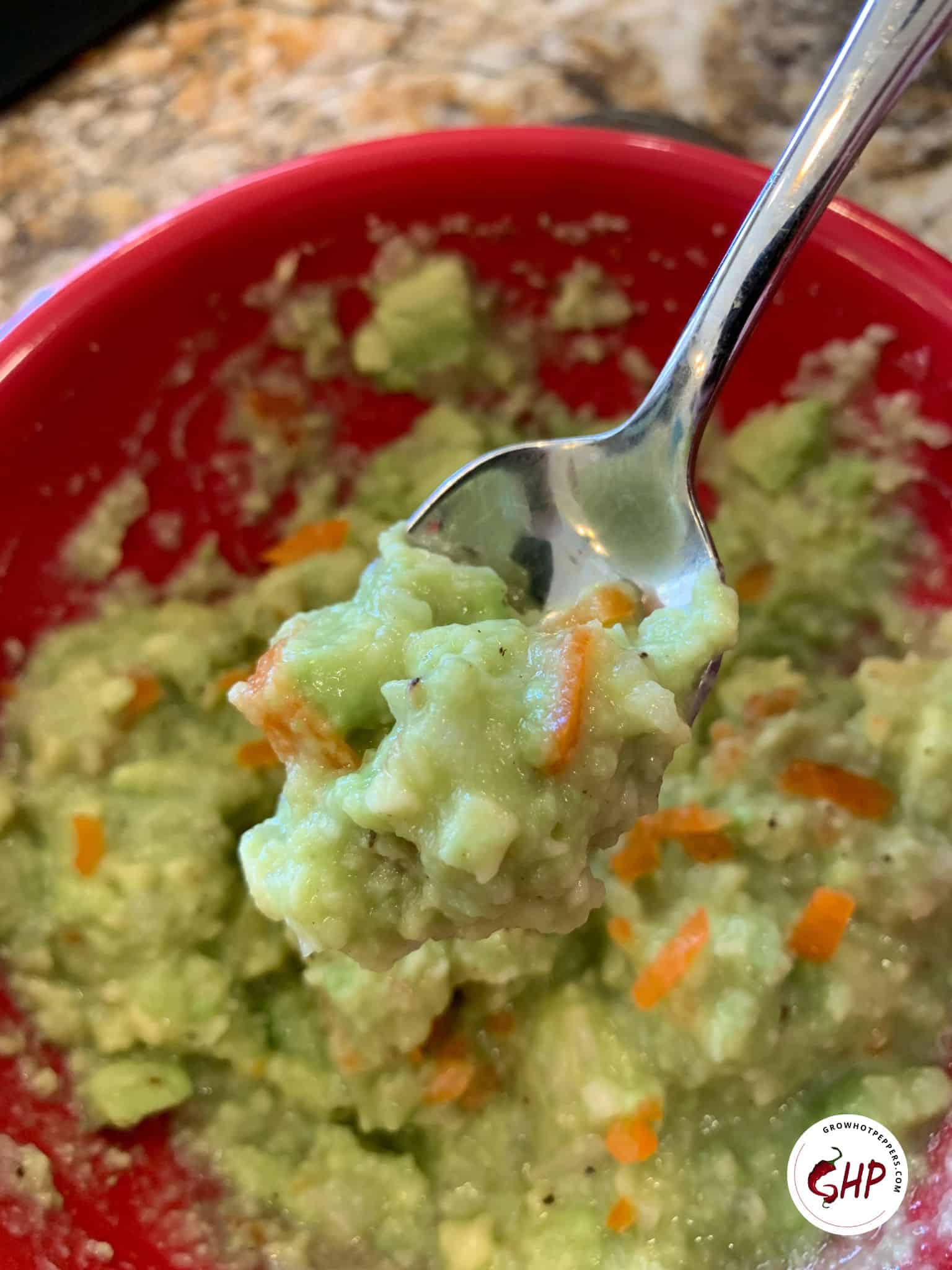 Spicy Guacamole Recipe With One Avocado (7 Ingredients)